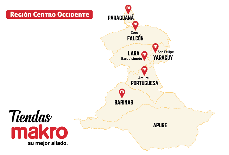 mapa-region-centro-occidente - Redvital Makro